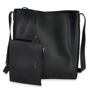 Saint Laurent Leather Bold Hobo Black