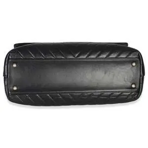 Chanel Chevron Aged Calfskin Coco Top Handle Bag