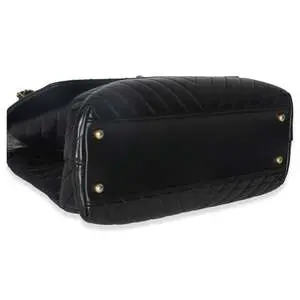 Chanel Chevron Aged Calfskin Coco Top Handle Bag