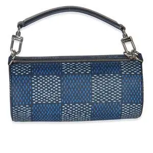 LOUIS VUITTON Damier Heritage Canvas Soft Polochon Pm - Blue
