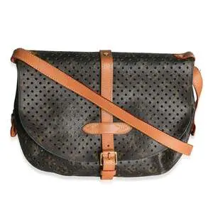 LOUIS VUITTON Saumur Perforated Monogram Coated Canvas