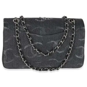 Chanel Denim Sequin Cc Classic Flap Bag