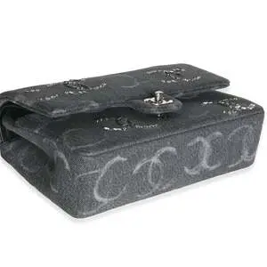 Chanel Denim Sequin Cc Classic Flap Bag