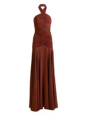 Silvia Tcherassi Moira Ruched Maxi Dress