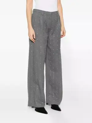 Pinko Penny Embellished Trousers - Grey