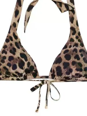 Dolce & Gabbana Leopard-print Tie Bikini