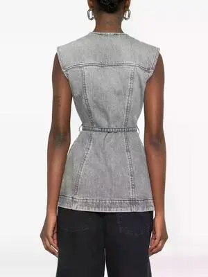 Sportmax Belted Vest - Grey