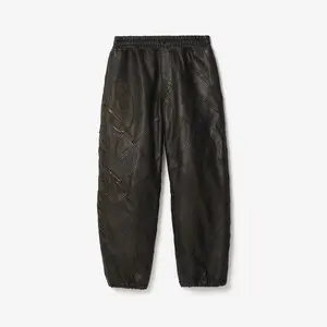 Burberry Cursive Logo Leather Trousers