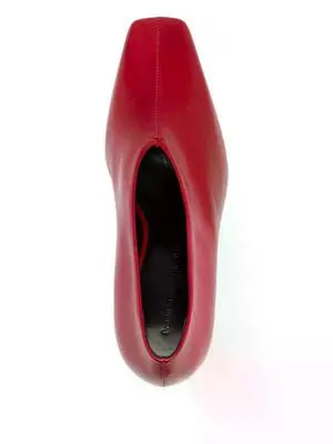 Proenza Schouler Square-toe Kitten Heel Pumps - Red