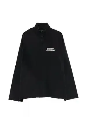 Balenciaga Zipped Sweatshirt With Distressed Details