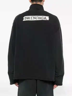 Balenciaga Zipped Sweatshirt With Distressed Details