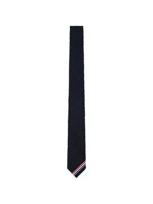 Thom Browne Seersucker Wool Neck Tie - Blue