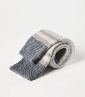 Brunello Cucinelli Cotton Stripe Socks - White