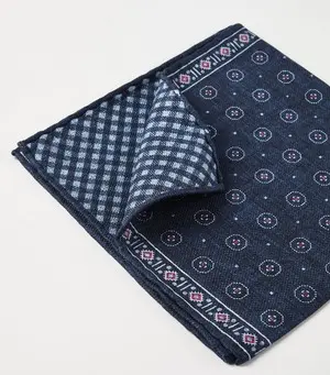 Brunello Cucinelli Silk Printed Pocket Square