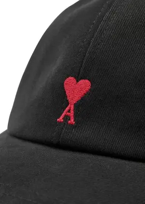 AMI Paris Logo-embroidered Cotton Cap