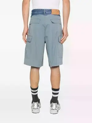 MAISON MARGIELA Denim-panel Cargo Shorts - Blue