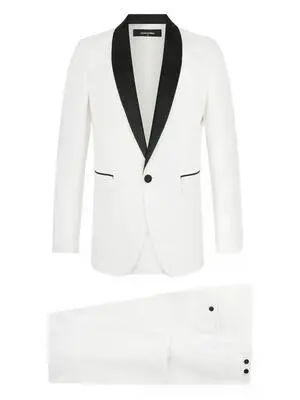 Dsquared2 London Tux Button-fastening Suit - White