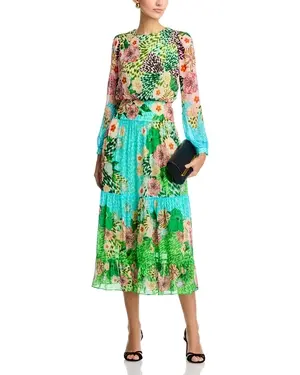 Saloni Isabel Printed Midi Dress