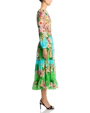 Saloni Isabel Printed Midi Dress