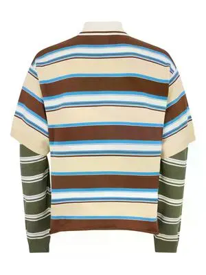 Dsquared2 Striped Long-sleeve Polo Shirt - Neutrals