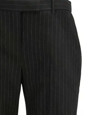 Alexander McQueen Pinstripe Print Tailored Trousers - Black