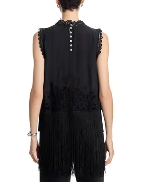 Sea Adelina Lace Fringe Top