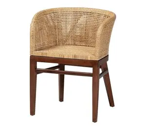 BALI & PARI Papua Natural Rattan And Wood Dinin G Chair - One-color