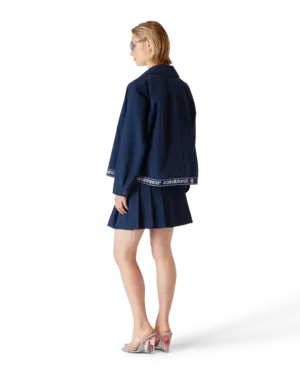 Casablanca Pleated Wool Blend Mini Skirt