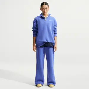 Nike Sportswear Phoenix Fleece Oversized 1/4-zip Long Sweatshirt - Blue