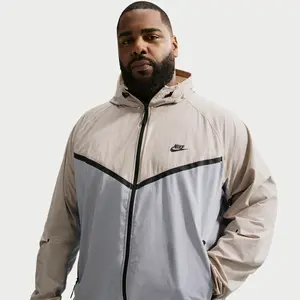 Nike Tech Dri-fit Woven Full-zip Windrunner Jacket - Grey