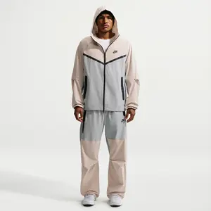 Nike Tech Dri-fit Woven Full-zip Windrunner Jacket - Grey