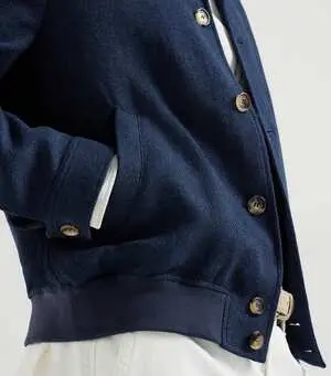Brunello Cucinelli Silk-linen-wool Overshirt - Blue