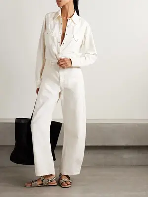 NILI LOTAN Travis Denim Shirt - Neutrals