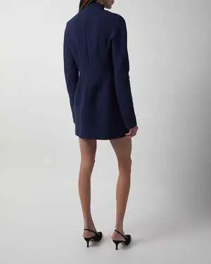 Sportmax Spxtefrite" Mini Dress With High Neckline And Zip Closure - Midnight