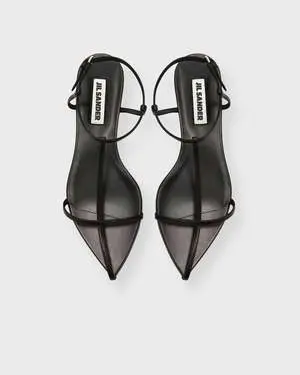 JIL SANDER Leather Strappy Sandals