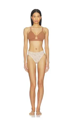 NEGATIVE UNDERWEAR Cotton Cutout Bra In Nude