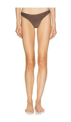 Mikoh Lurex Suva Bikini Bottom - Lurex Chocolate