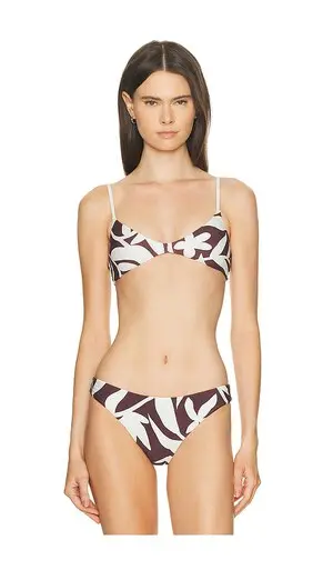 Mikoh Aster Bikini Top - Fleur Rouge