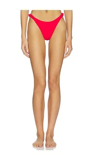 NAU BIKINIS Link Strap Bikini Bottom - Red
