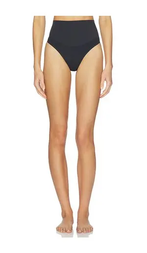 Fleur Du Mal Le Stretch Micro High Waist Thong - Black