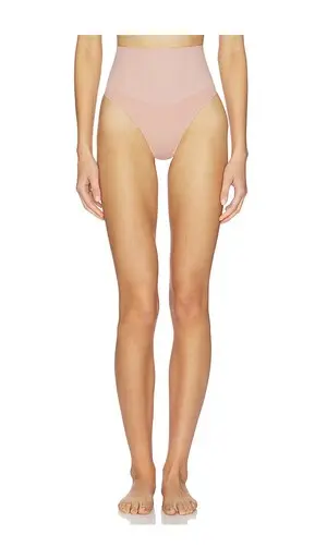 Fleur Du Mal Le Stretch Micro High Waist Thong - Tan