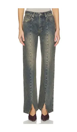 MIMCHIK Split Hem Jean
