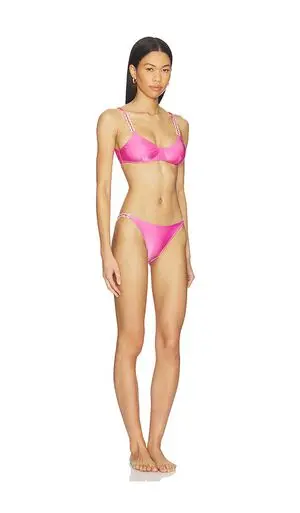 ADRIANA DEGREAS Solid Chain Bikini Set