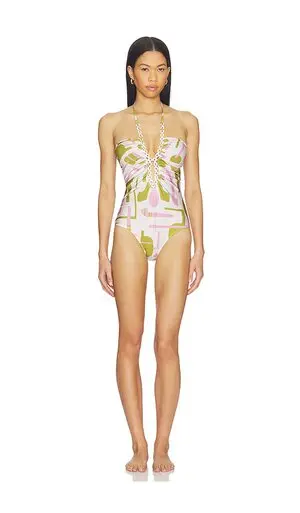 ADRIANA DEGREAS Balearic Chain Halter One Piece - Unique
