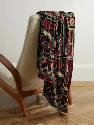 Kapital Alaska Raven Wool-jacquard Blanket - Red