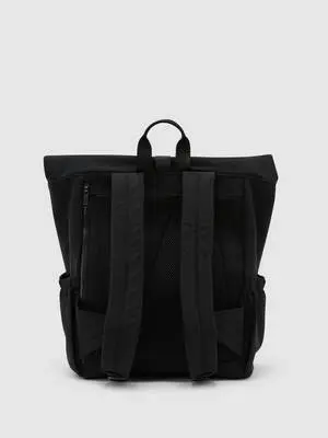REISS Pascal Technical Roll-top Backpack - Black
