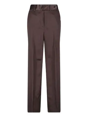 Kiton Tailored Silk Trousers - Brown