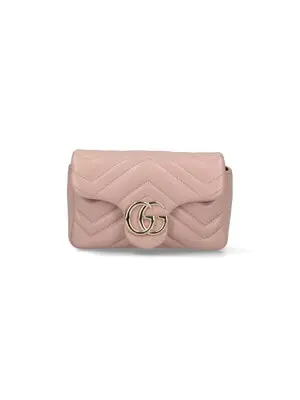 Gucci Gg Matelassé Small Shoulder Bag Leather - Pink | Editorialist