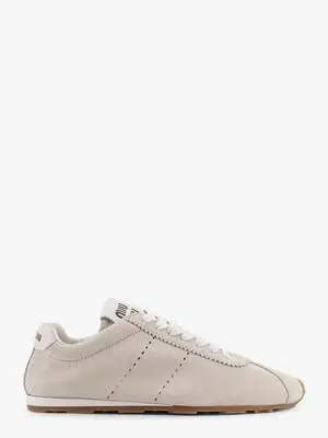 Miu Miu Plume Suede Sneakers - White