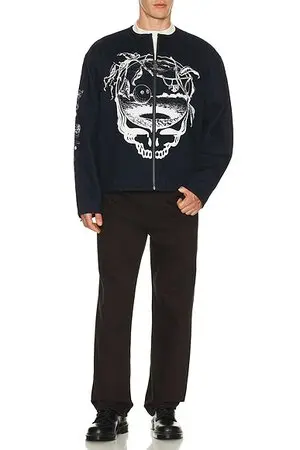MALBON X Grateful Dead Moto Jacket - Denim